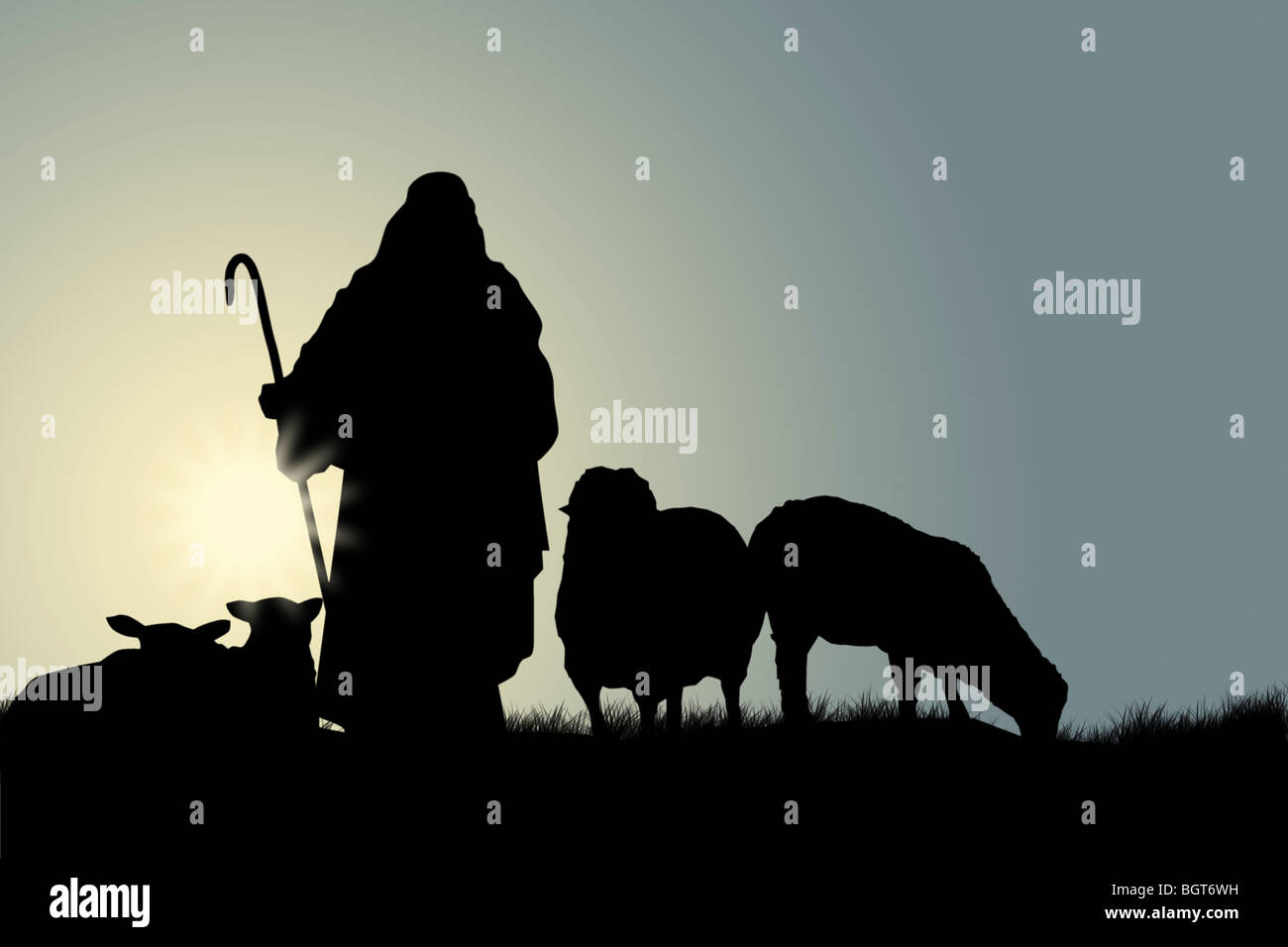 Hirte silhouette -Fotos und -Bildmaterial in hoher Auflösung – Alamy