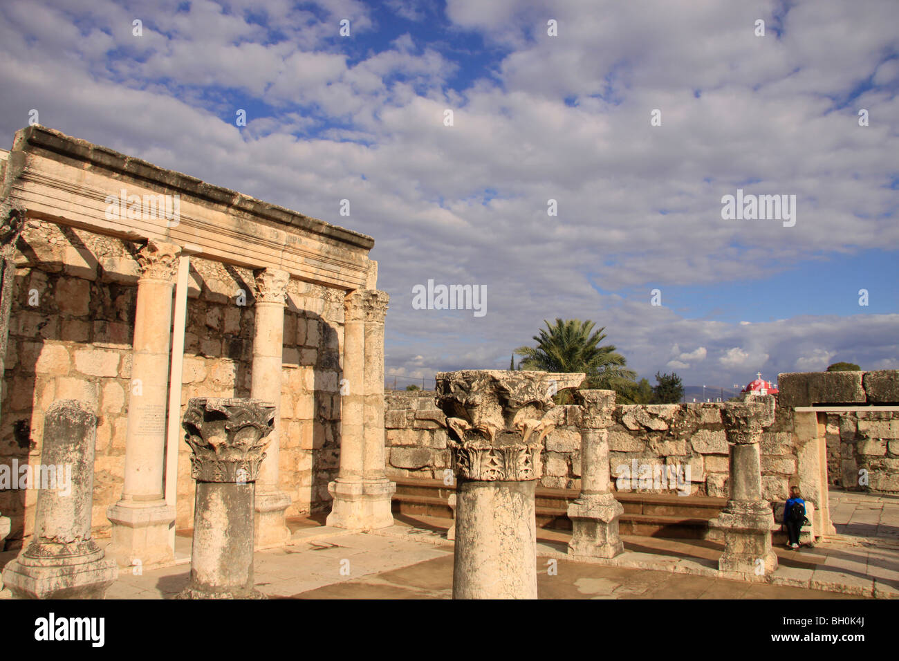 Israel, See Genezareth, der alten Synagoge in Kapernaum Stockfotografie ...