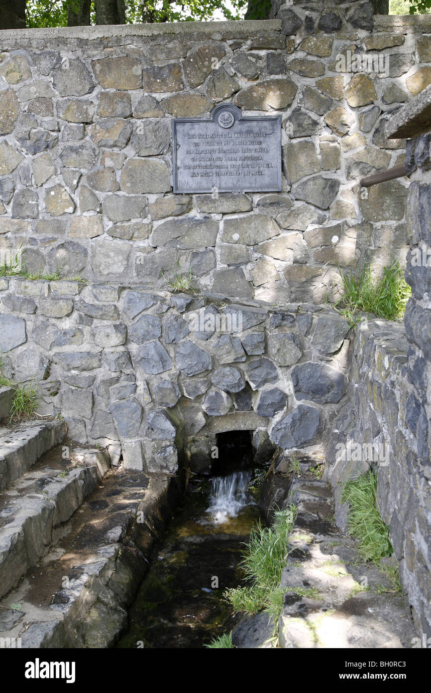 Wasserkuppe Roehn Quelle Der Fulda Fluss Kopf der Fulda Stockfotografie ...