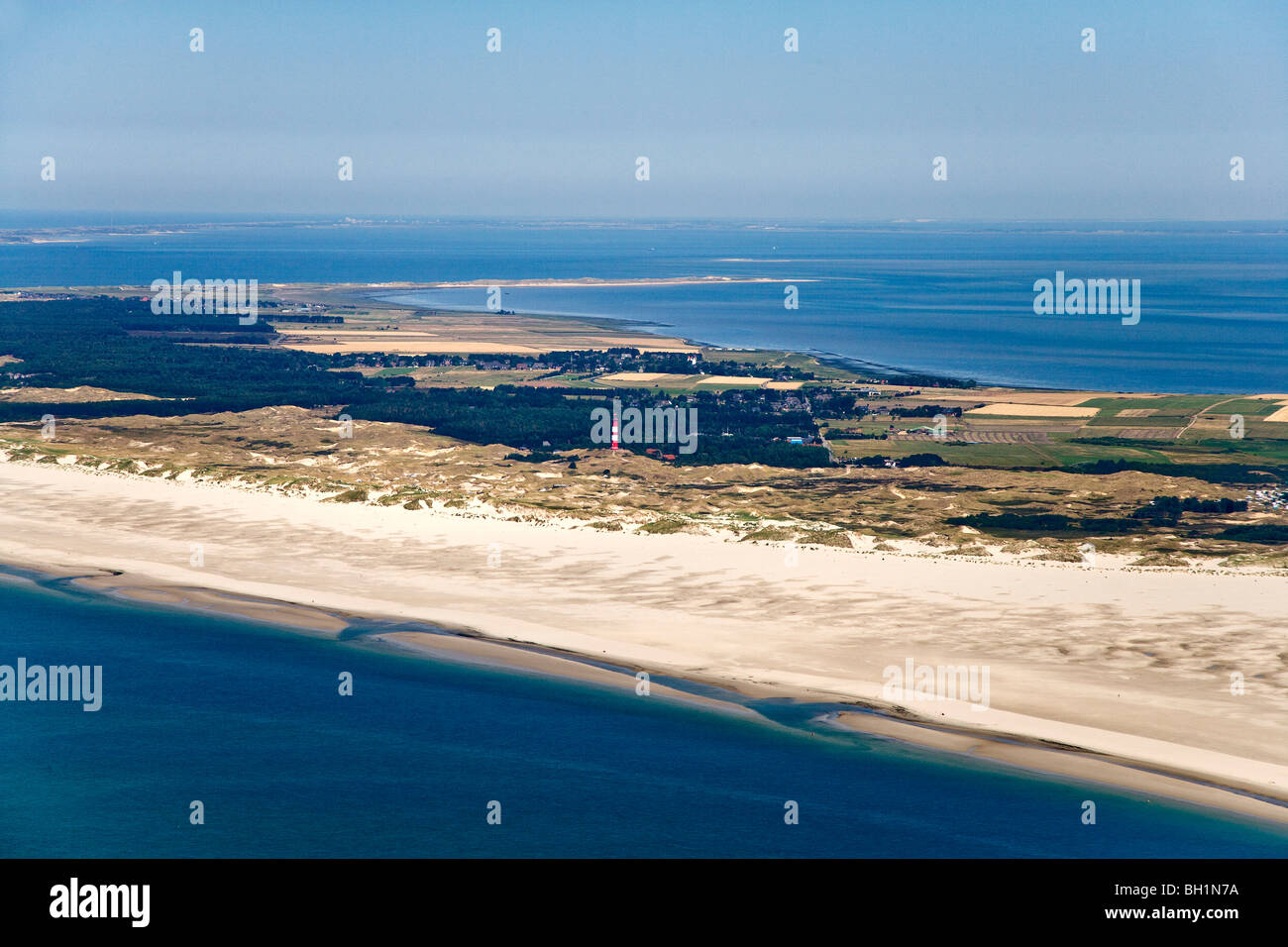Luftaufnahme der Insel Amrum, Nordfriesischen Inseln, Schleswig ...