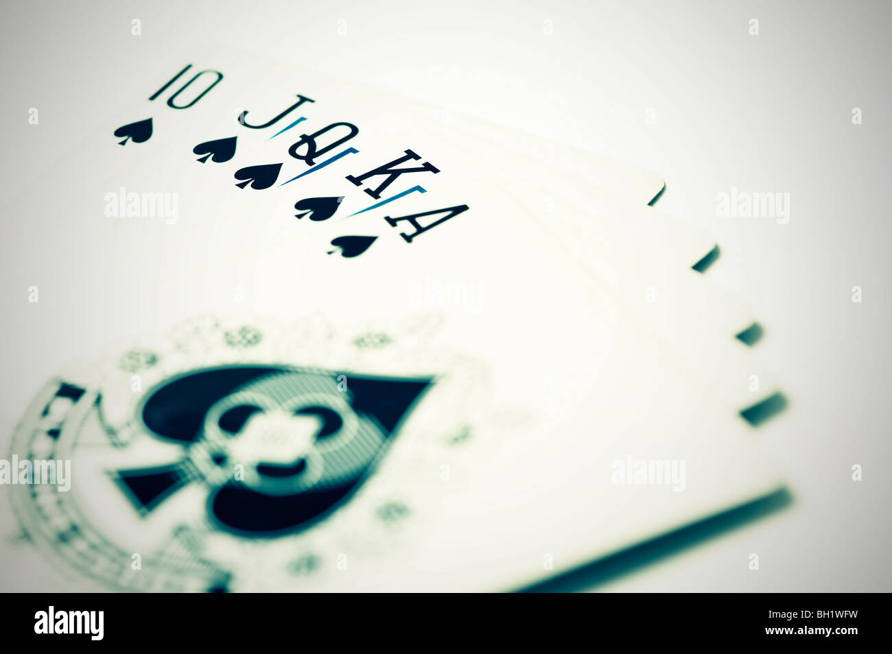 Royal Flush Of Spades Stockfotos und -bilder Kaufen - Alamy