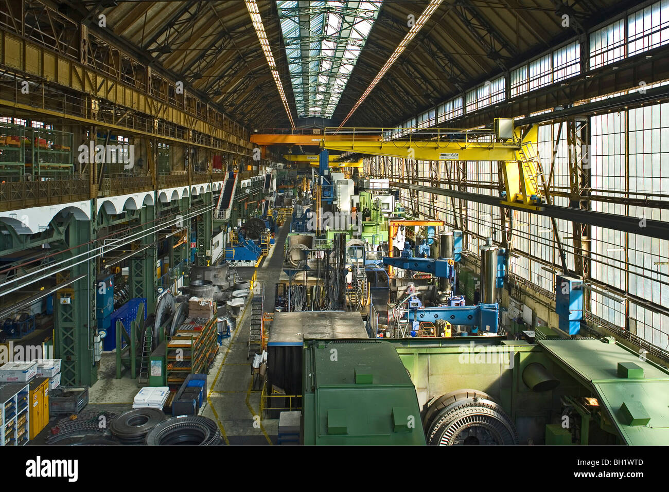 Turbinenhalle der AEG Siemens Berlin, Industriearchitektur, Moabit ...