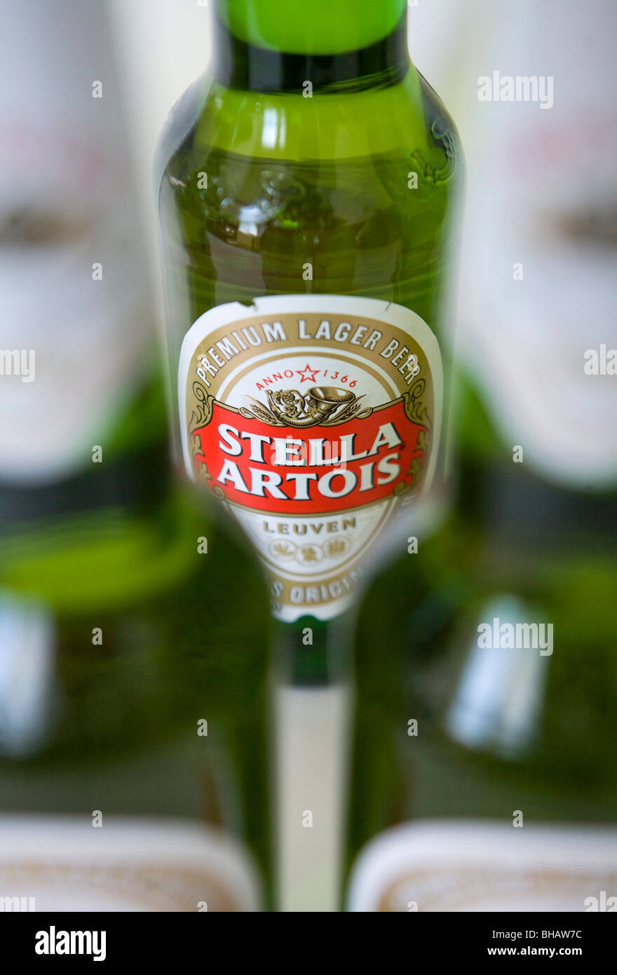 Belgische Stella Artois Bier in Flaschen Stockfotografie - Alamy