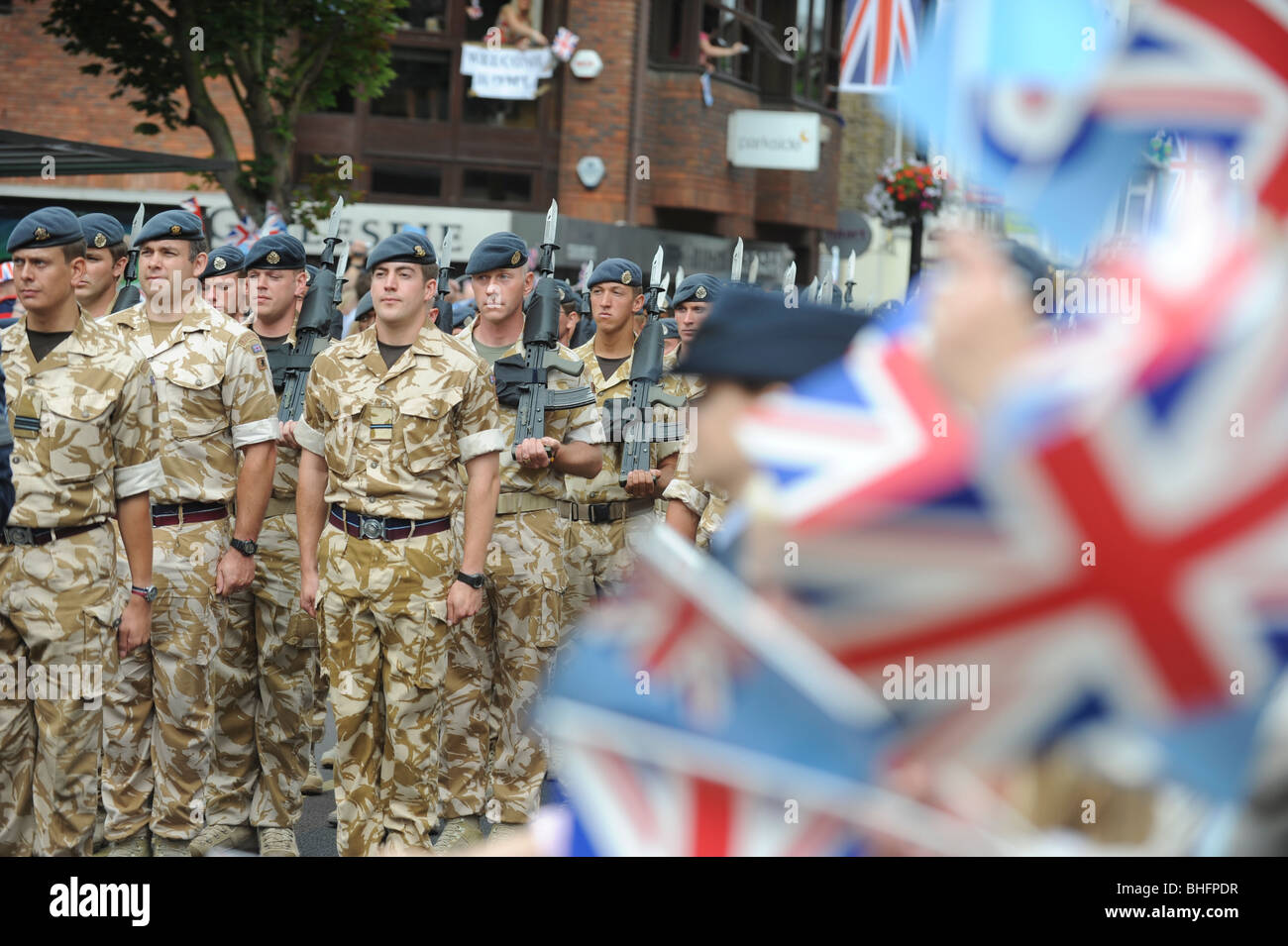 RAF Personal begrüßt Hause aus Afghanistan mit Parade in Uxbridge ...