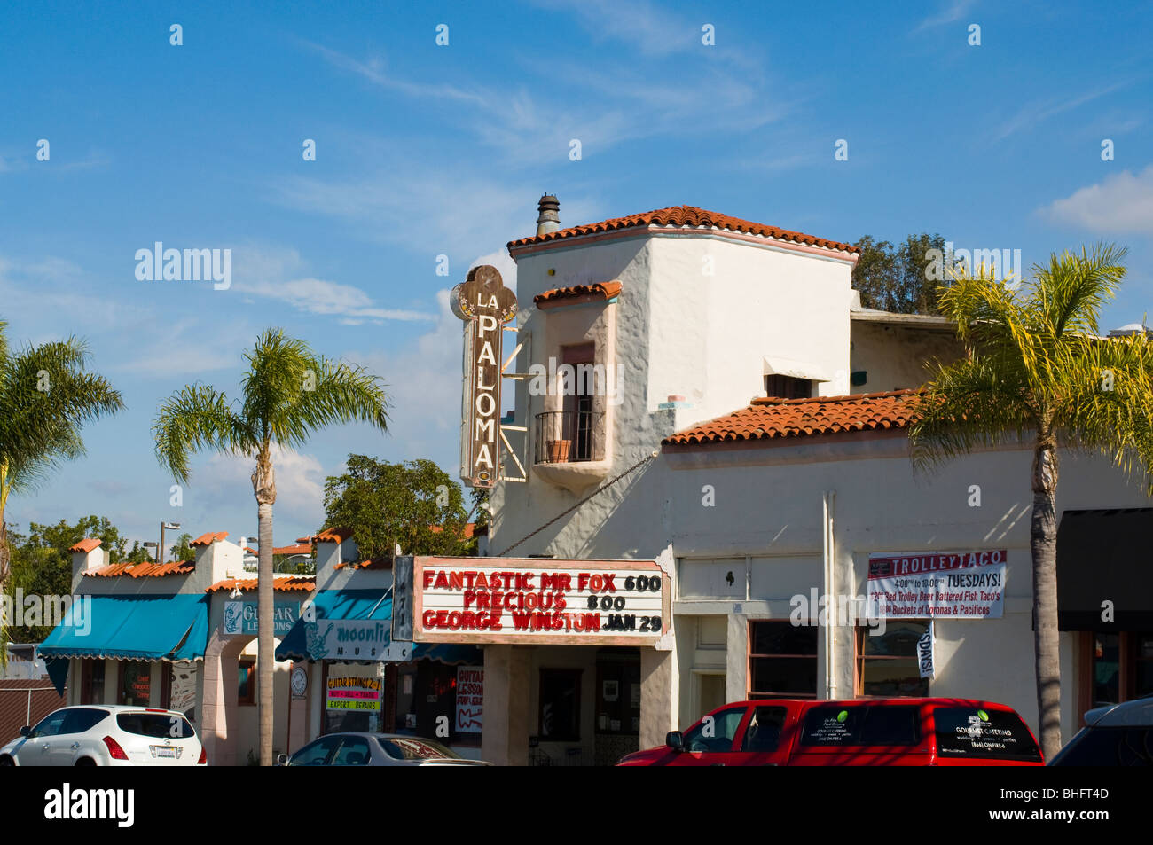 Das alte Theater La Paloma auf dem Highway 101 in Encinitas ...