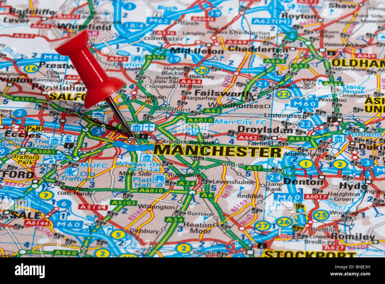 Manchester map -Fotos und -Bildmaterial in hoher Auflösung – Alamy