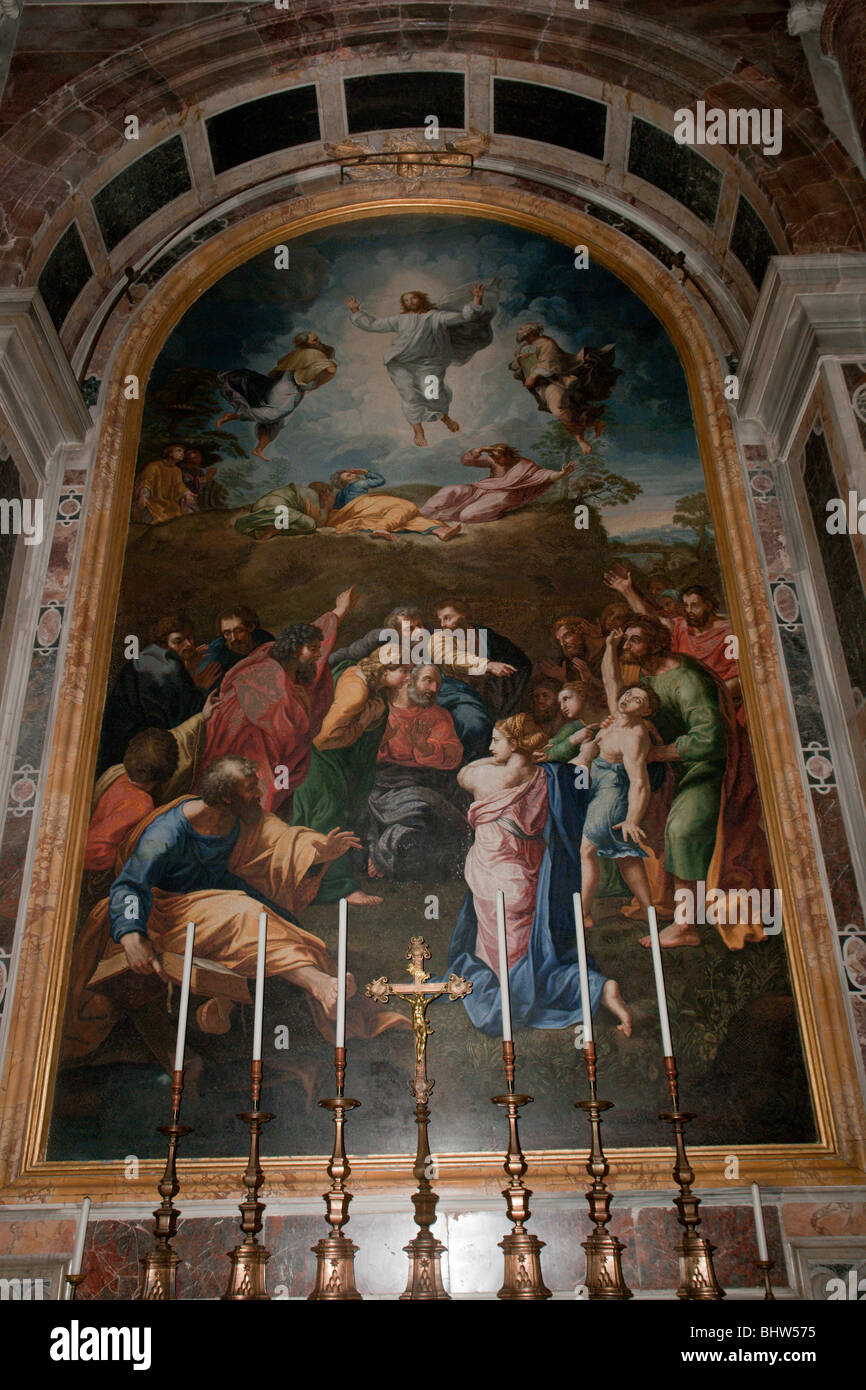 Mosaik-Reproduktion der Verklärung von Raphael, im Petersdom ...