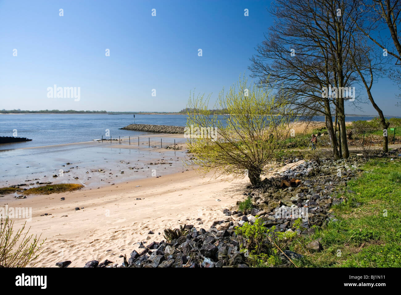 Falkensteiner Strand, Elbe, Blankenese, Hamburg, Deutschland ...
