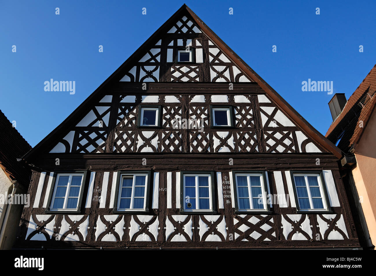 Fränkische Fachwerkhaus, bin 1684, Marktplatz, Ebermannstadt, Upper ...