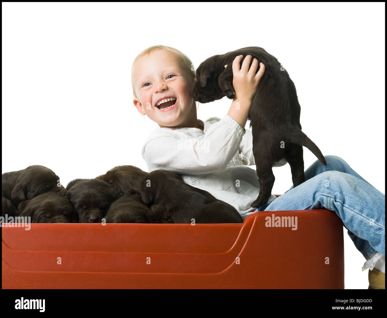 Welpe mit kind -Fotos und -Bildmaterial in hoher Auflösung – Alamy