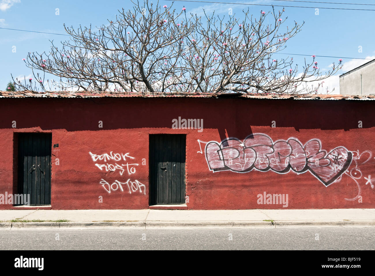 Rote graffiti blaue graffiti -Fotos und -Bildmaterial in hoher ...
