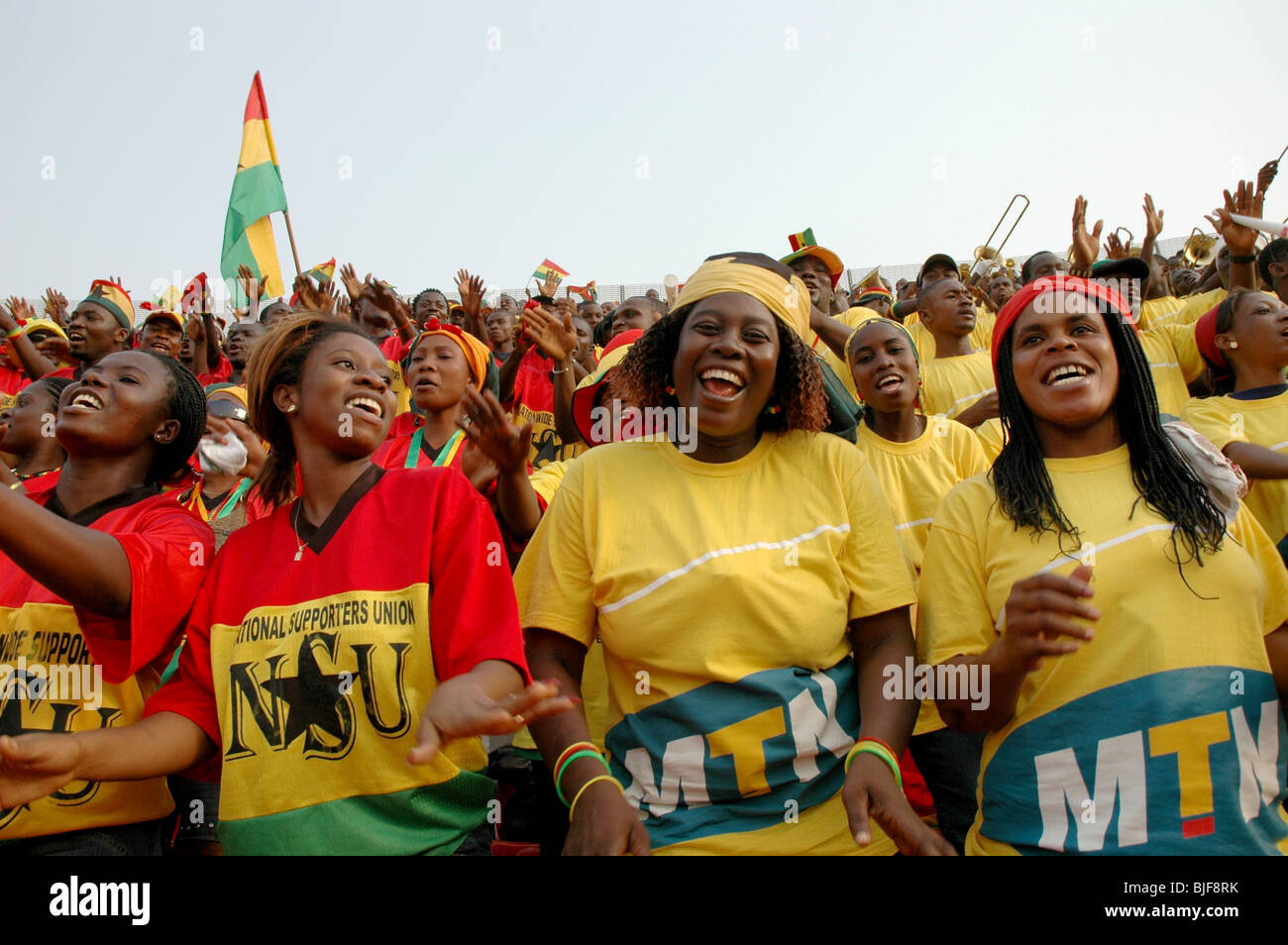 Ghanaische Fans feiern den African Cup of Nations in ihrer Hauptstadt ...