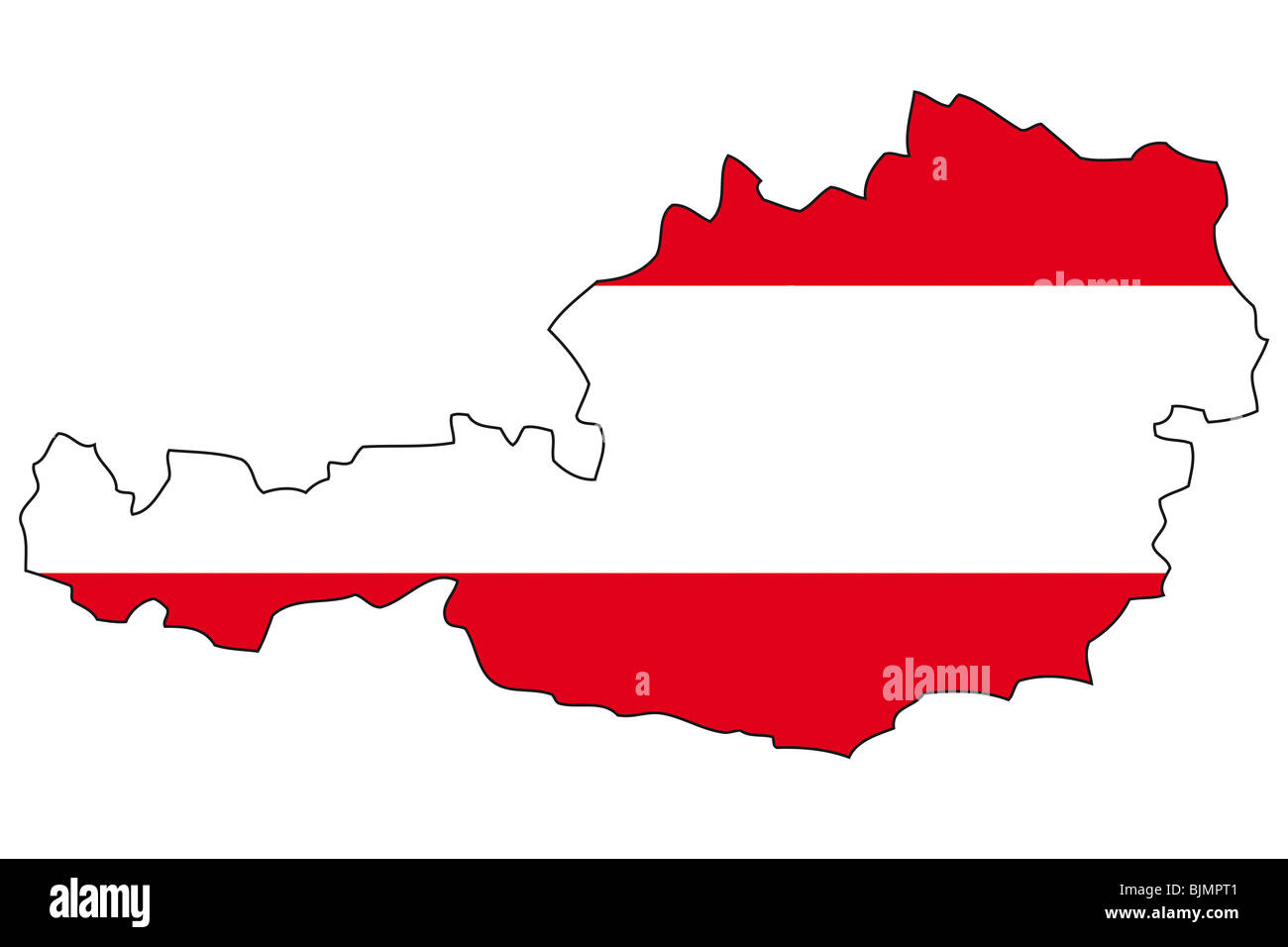 Österreich, Flagge, Gliederung Stockfotografie - Alamy