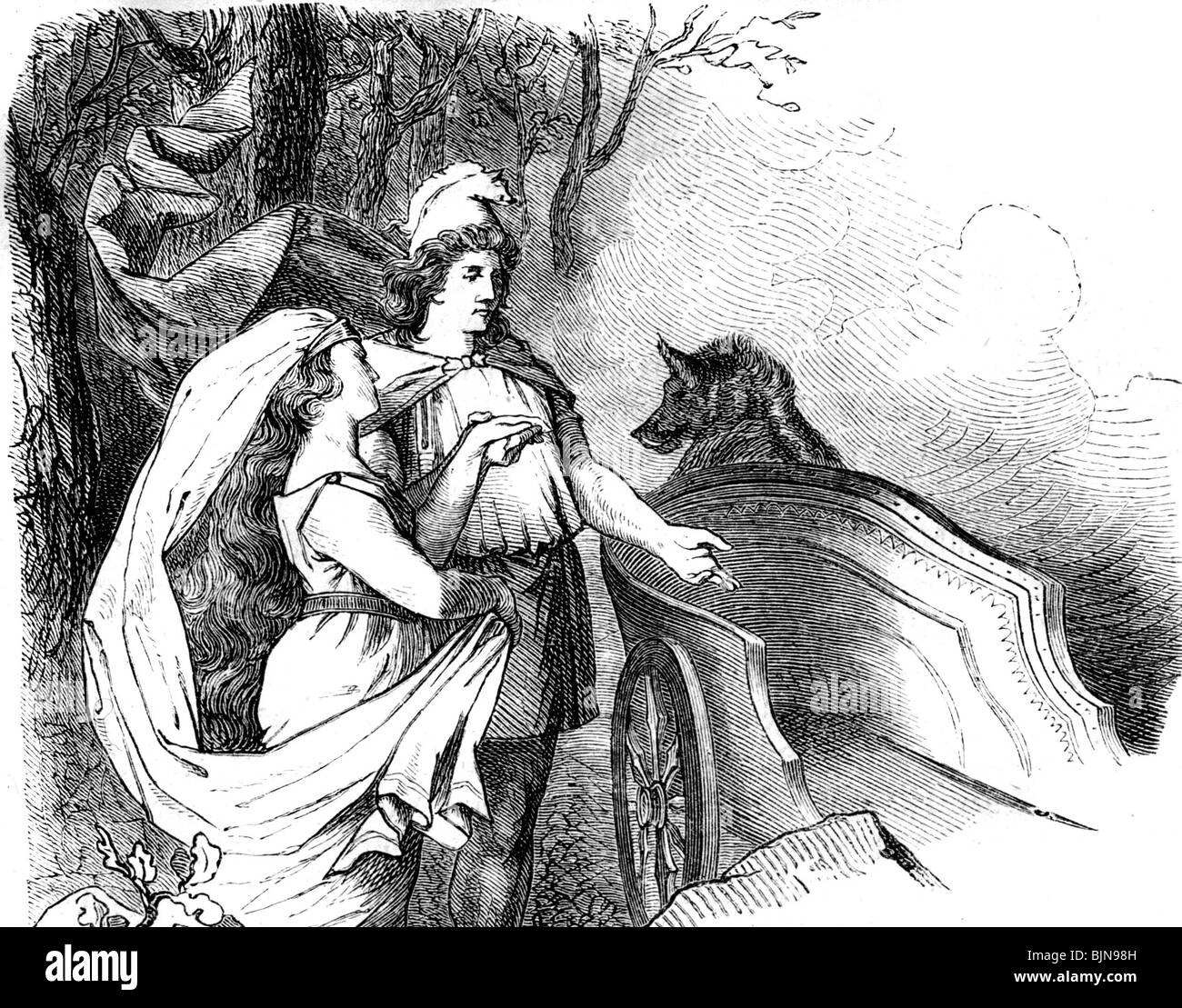 Literatur, Nordische Legenden, Poetische Edda, Thor mit Geirrod ...