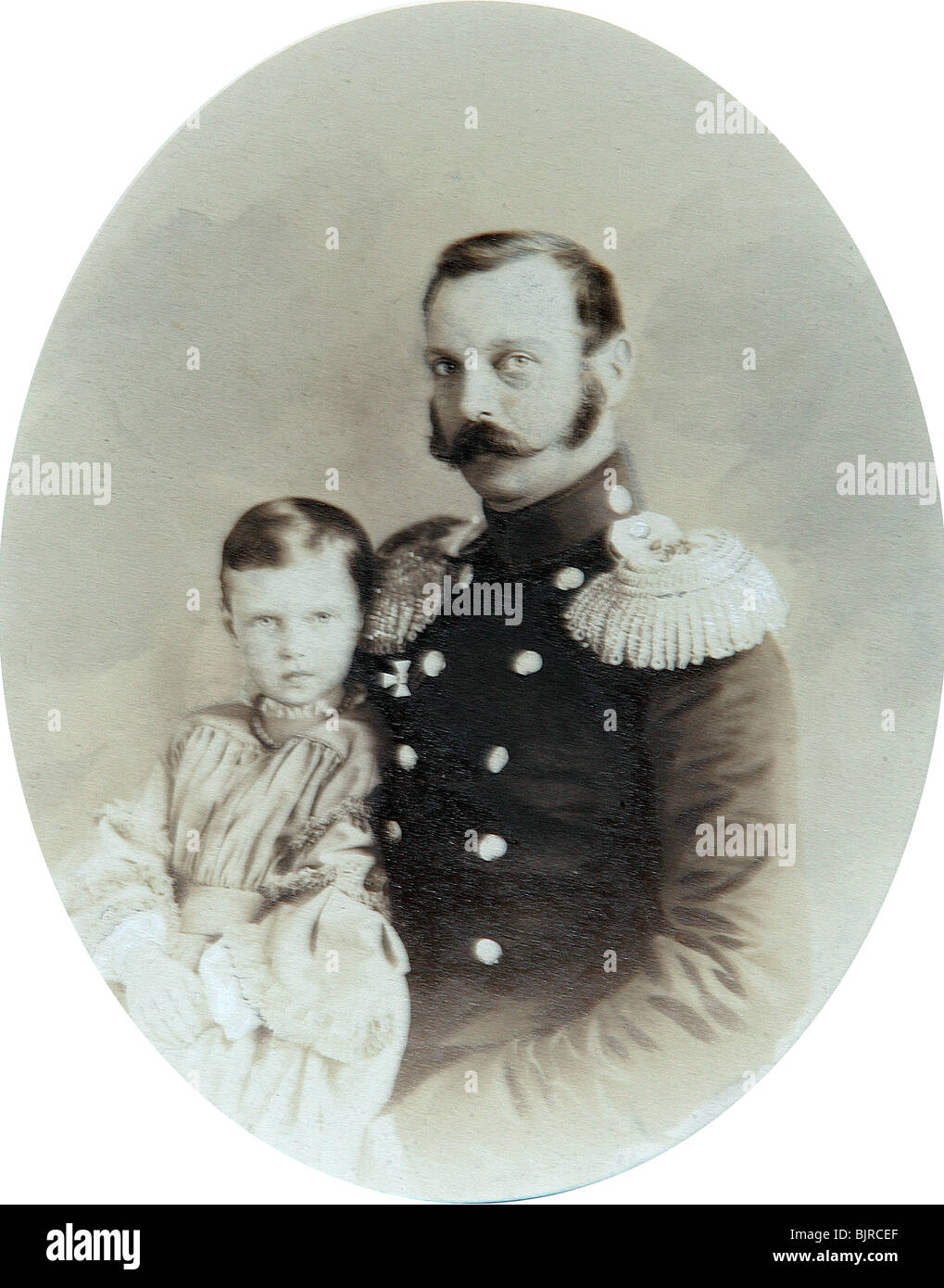 Zar Alexander II. und seine Tochter Großherzogin Maria Alexandrovna ...