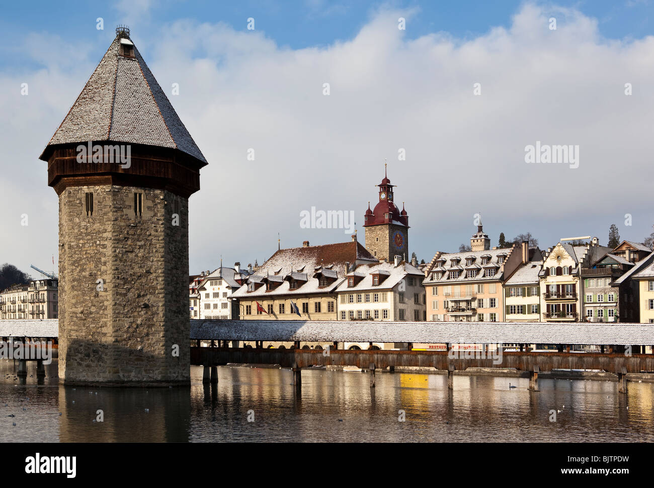 Skyline von Luzern im Winter, Schweiz Stockfotografie - Alamy
