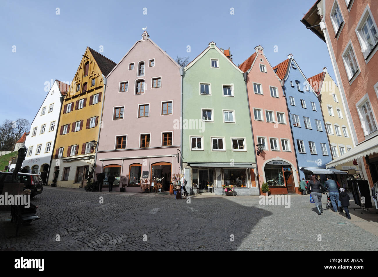 Historischen Zentrum von Füssen, Bayern Stockfotografie - Alamy