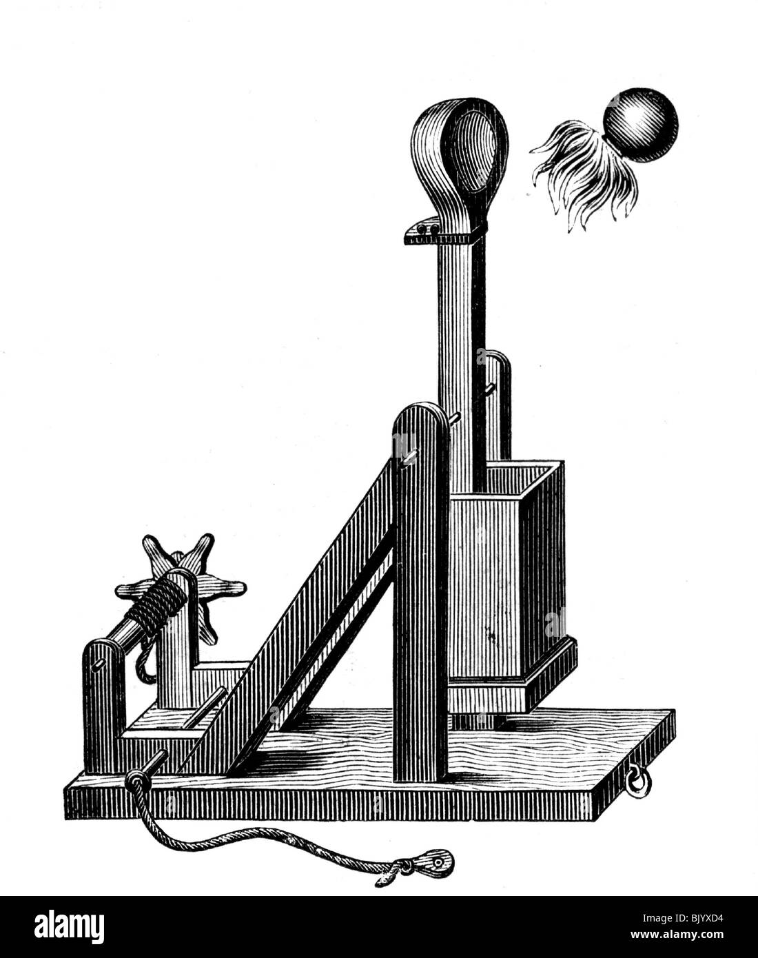 Katapult mittelalter Schwarzweiß-Stockfotos und -bilder - Alamy