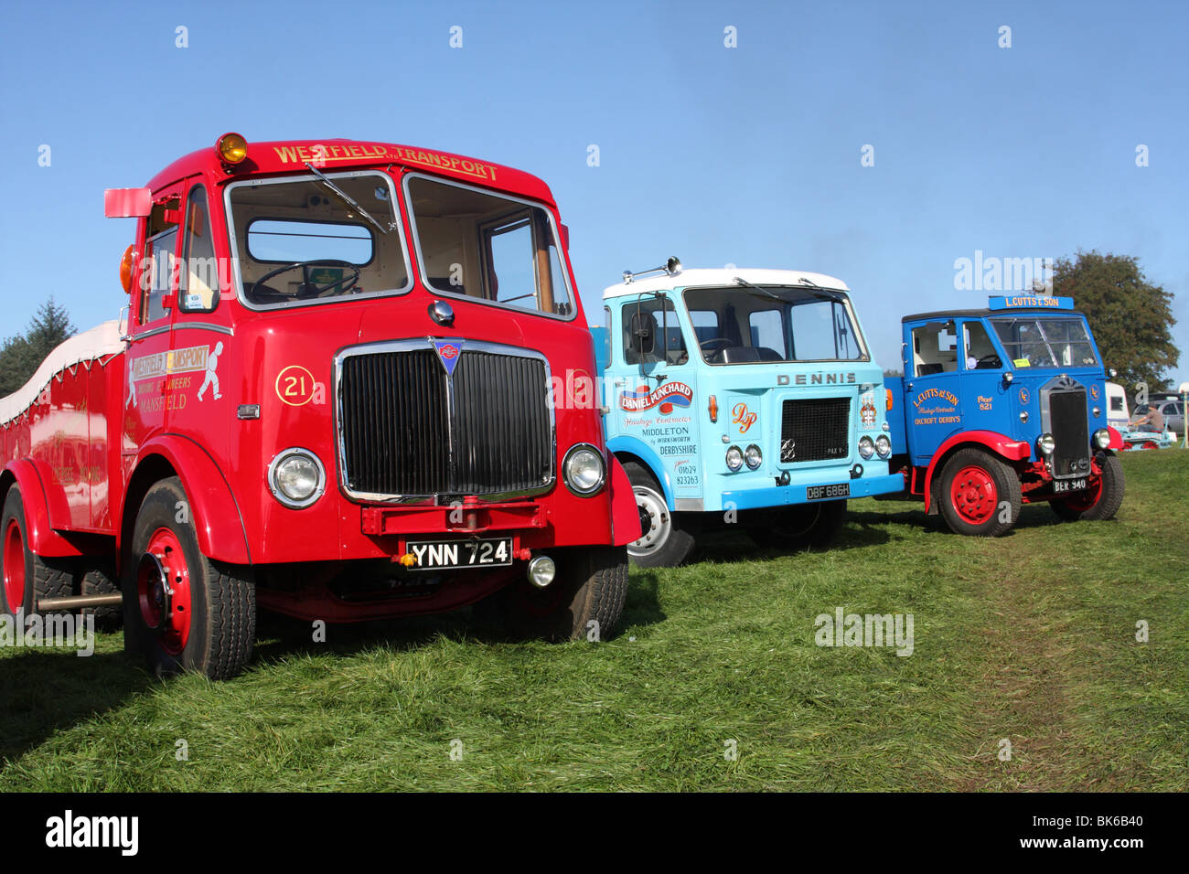 Oldtimer LKW an einem Nutzfahrzeug zeigen in Großbritannien ...
