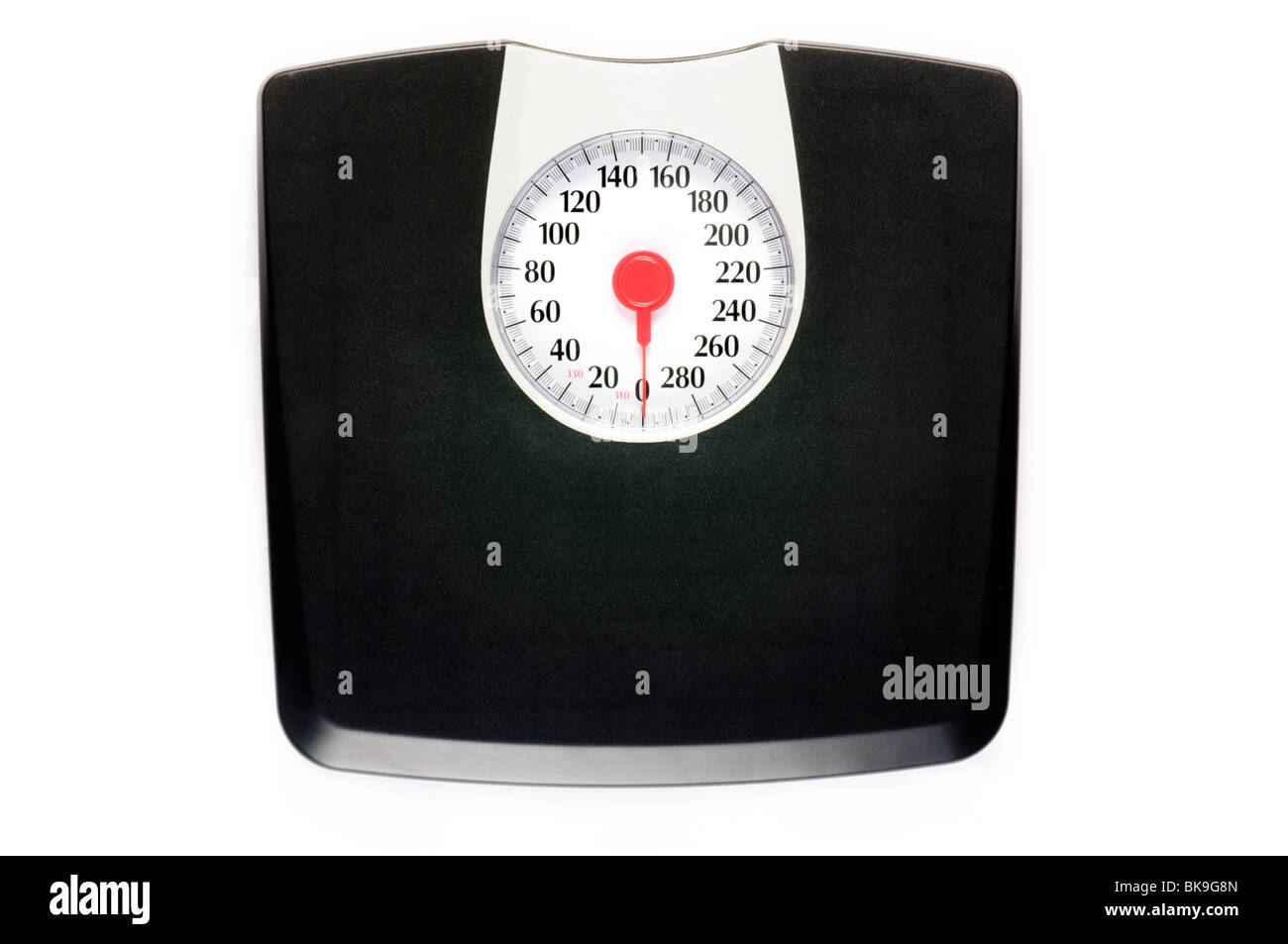 Waage allein auf weiße Fläche Stockfotografie - Alamy