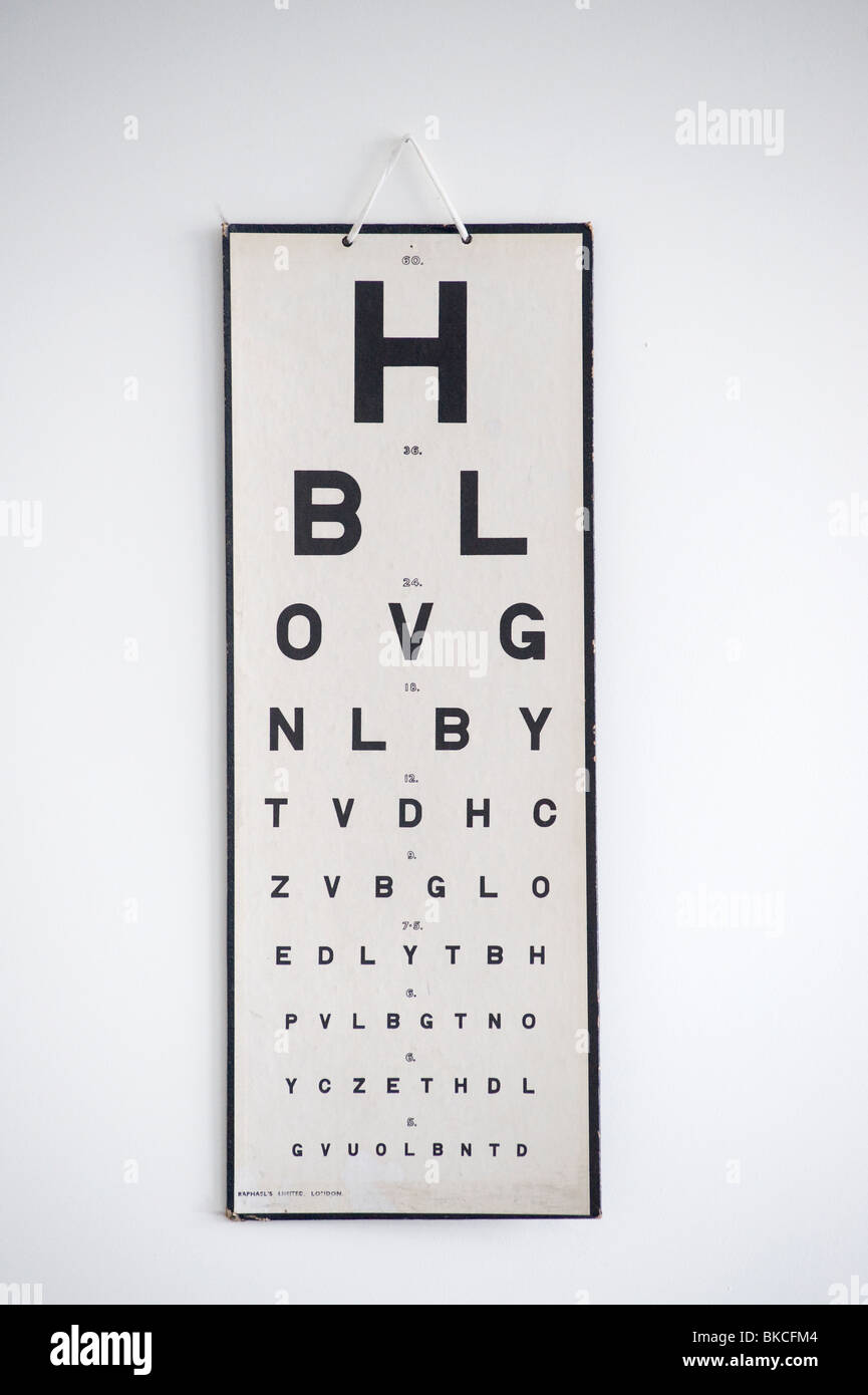 Eyes test chart -Fotos und -Bildmaterial in hoher Auflösung – Alamy