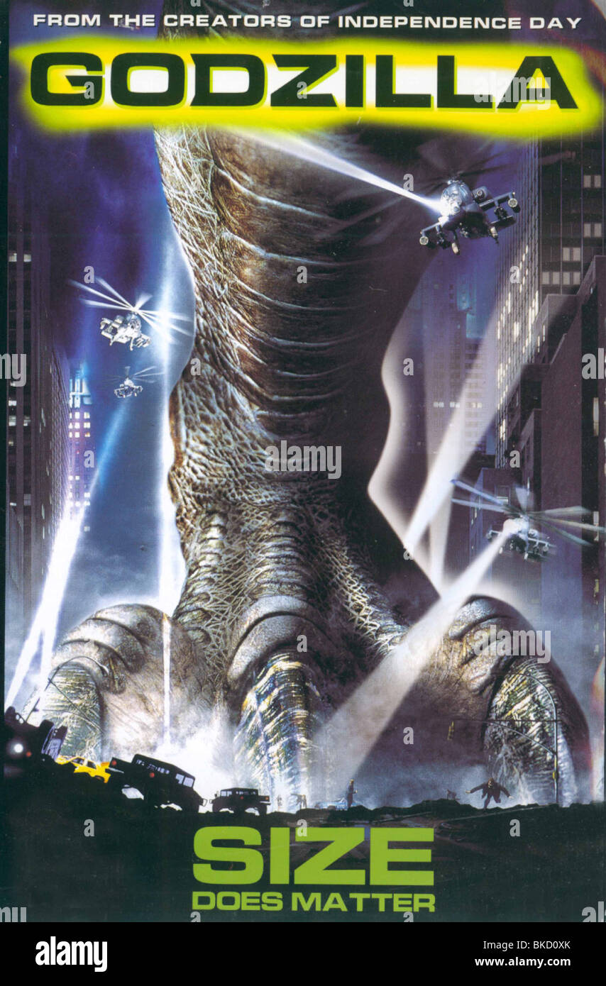 Afiche De Godzilla 1998 Lot 338 GODZILLA (1998) Bus Stop Poster