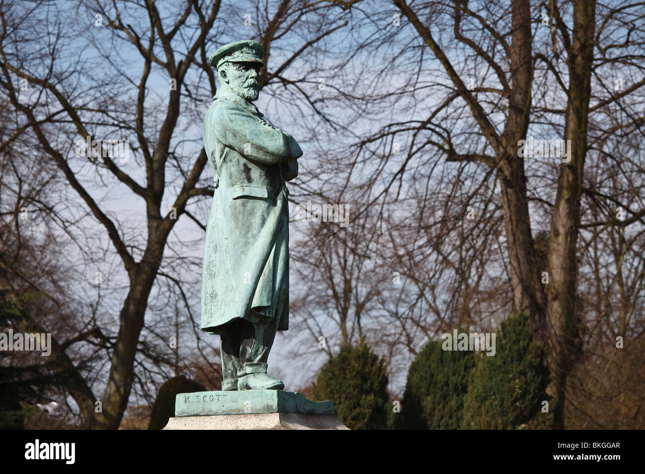 Statue von Kapitän Edward John Smith (Meister der Titanic), Beacon Park ...