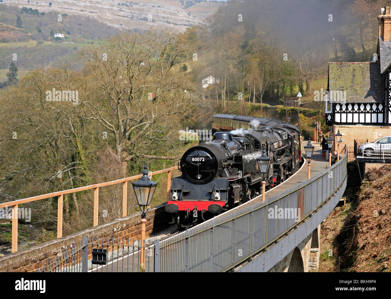 Double Header Dampfmaschinen Berwyn Station Llangollen North Wales UK ...