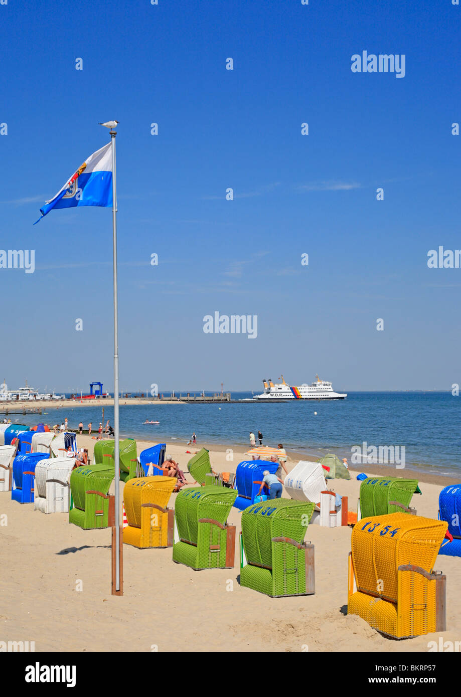 Strand in Wyk auf Föhr, Insel Föhr, Friesland, Norddeutschland ...