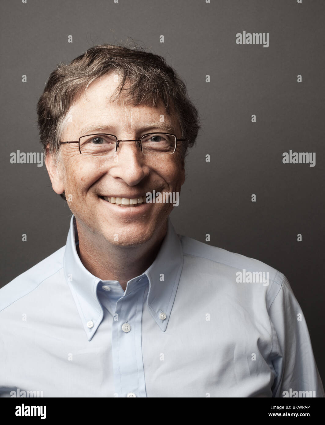 Bill Gates Kopfschuss Porträt Stockfotografie - Alamy