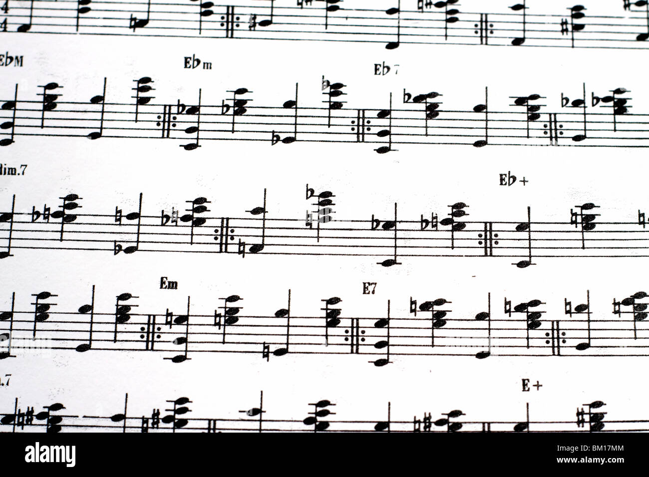 Musiknoten Der Noten Nahaufnahme Stockfotos und -bilder Kaufen - Alamy