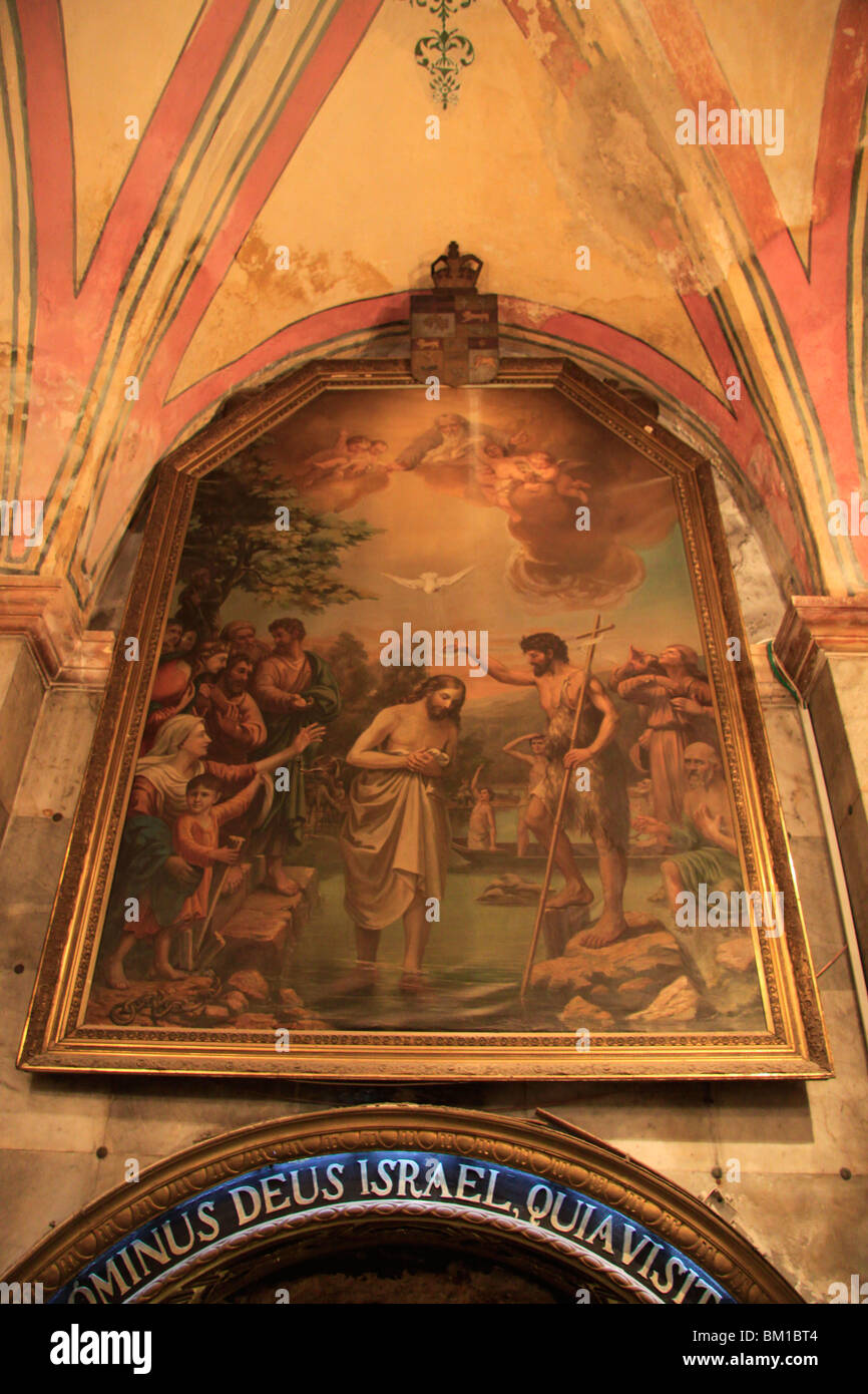 Israel, Jerusalem, ein Gemälde in der Kirche St. Johannes der Täufer in ...