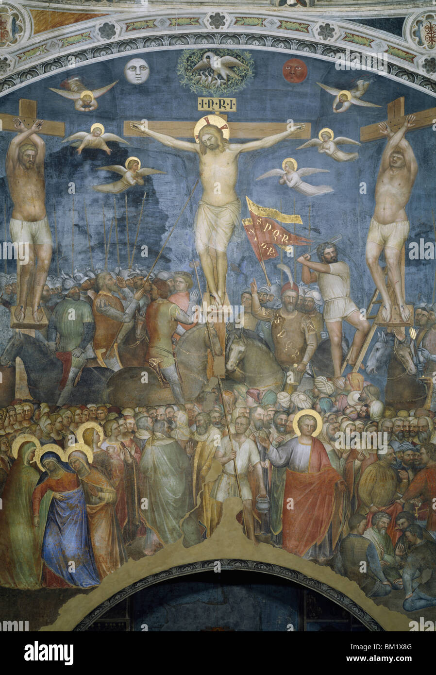 Kreuzigung von Giusto de' Menabuoi, Fresko, (Circa 1320? 1391), Italien, Padua, Padua Kathedrale ...