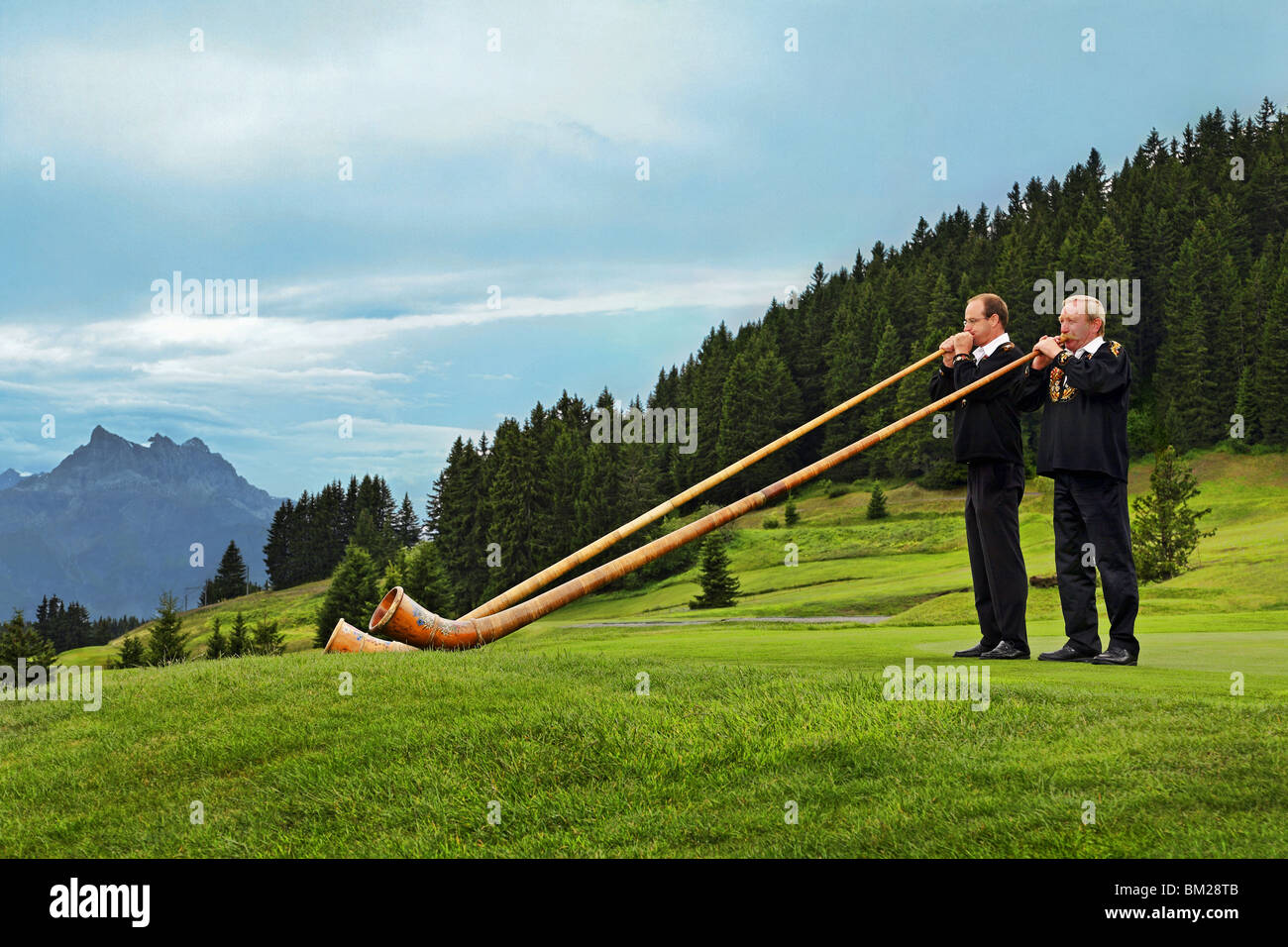 Alpine Horn Alpenhorn Alphorn Stockfotos & Alpine Horn Alpenhorn ...