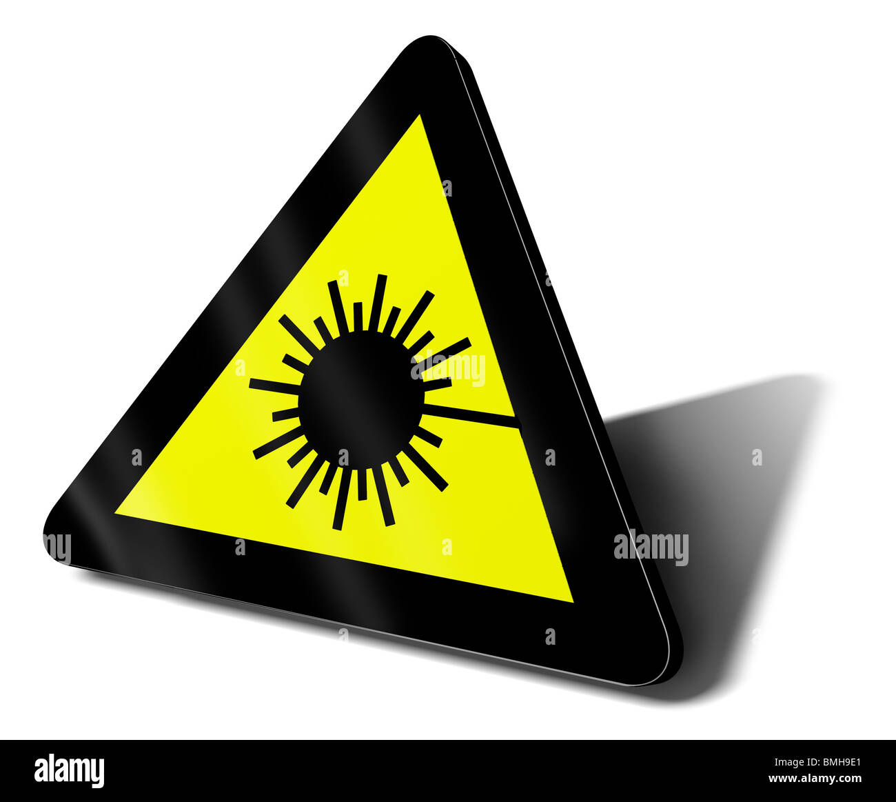 Laser Hazard Sign Stockfotos & Laser Hazard Sign Bilder - Alamy