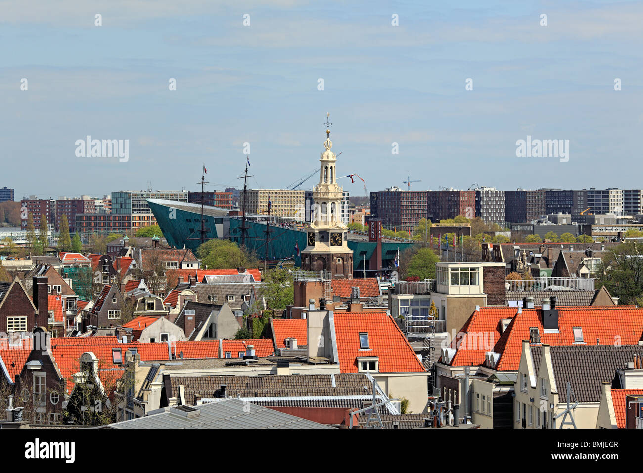 Ansicht von Amsterdam von oben, Niederlande Stockfotografie - Alamy
