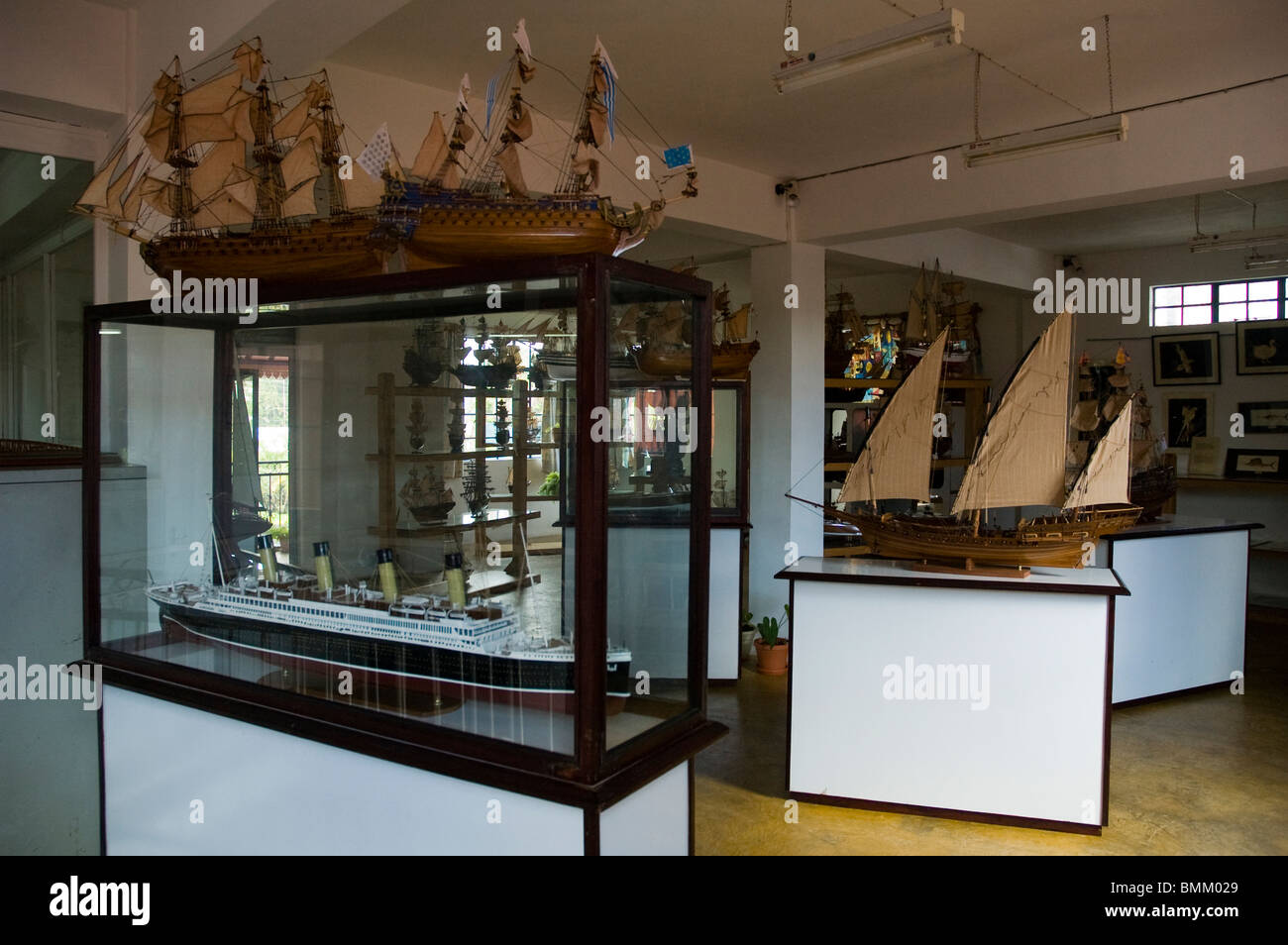 Mauritius, Curepipe. Das Modell der Titanic in der Bobata Ltee Galerie ...