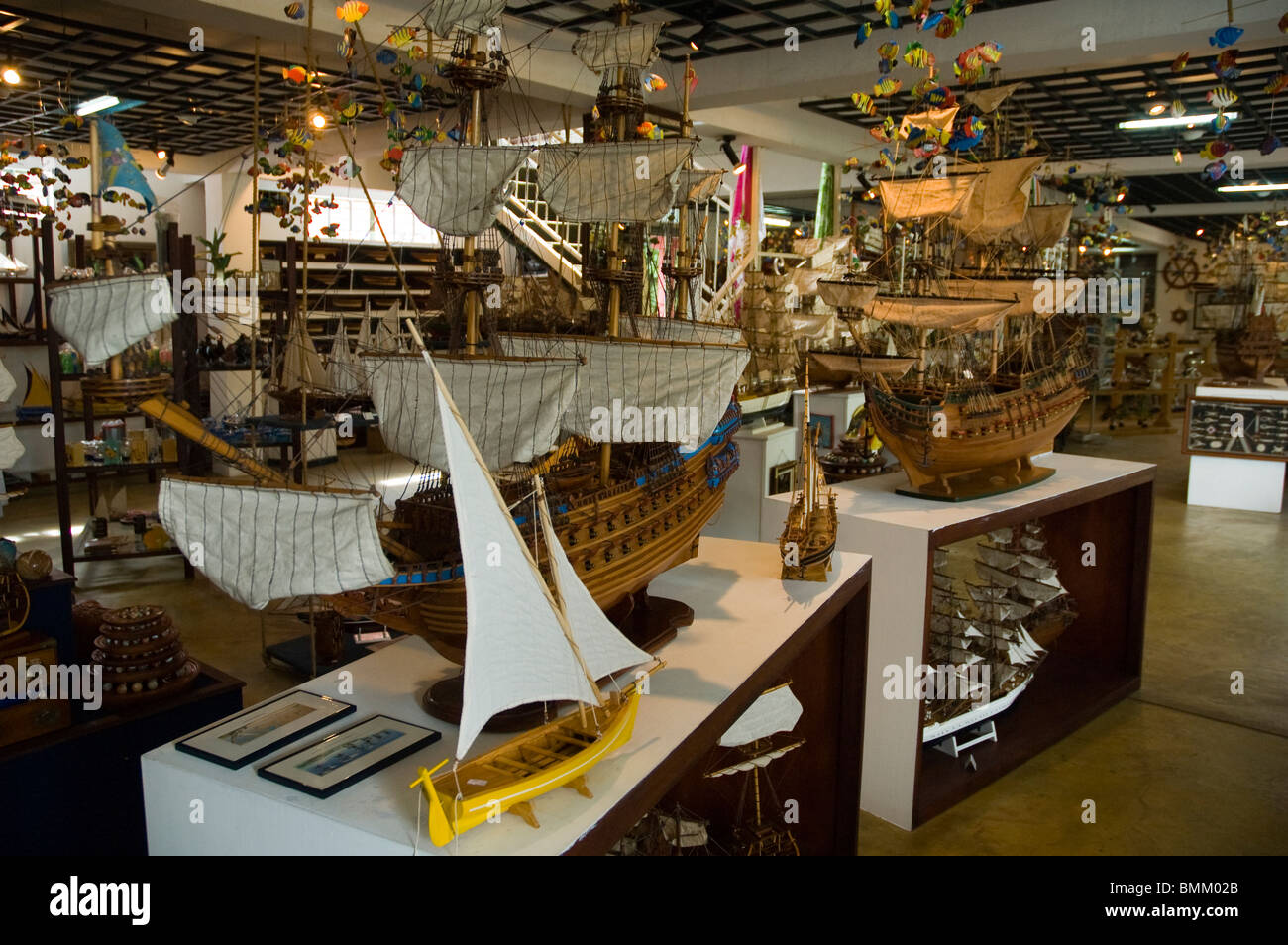 Mauritius, Curepipe. Schiffsmodelle in der Bobata Ltee Galerie ...