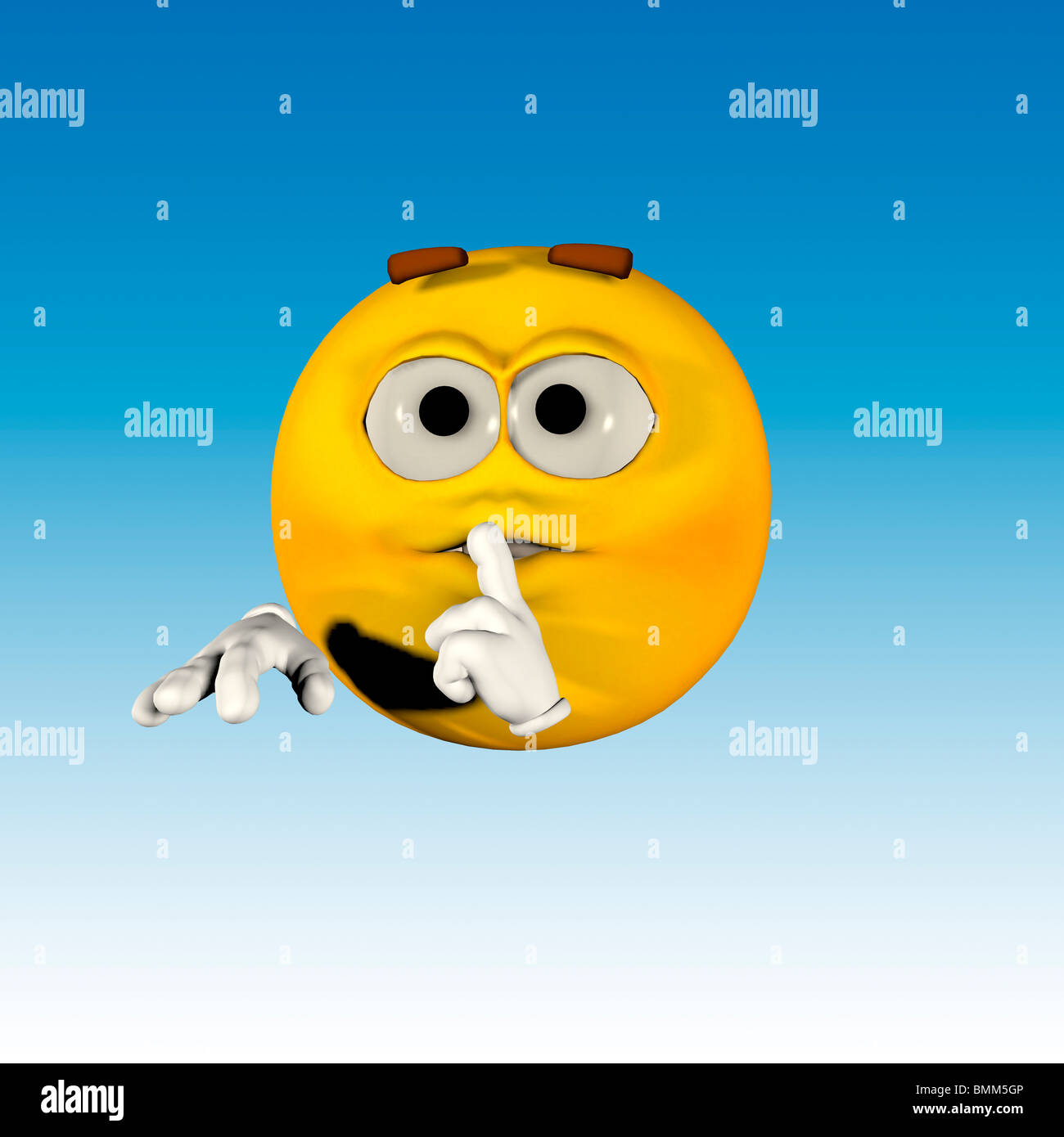 Emoticon smiley yellow hush -Fotos und -Bildmaterial in hoher Auflösung ...