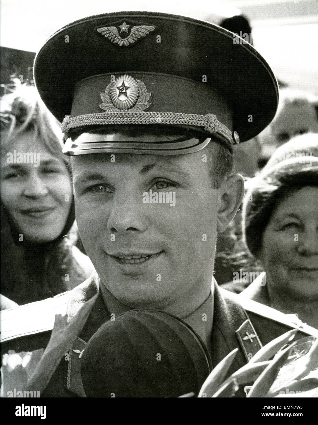 Juri GAGARIN (1934-1968), sowjetischer Kosmonaut, der als erster Mensch die Erde in den Weltraum ...