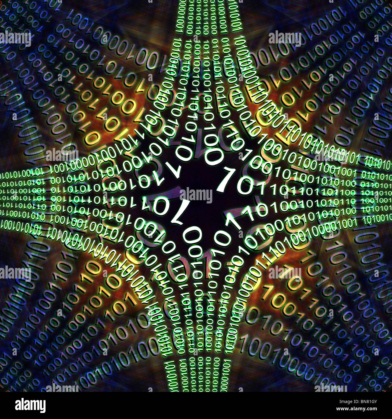 Binary Code Green Background Stockfotos & Binary Code Green Background ...