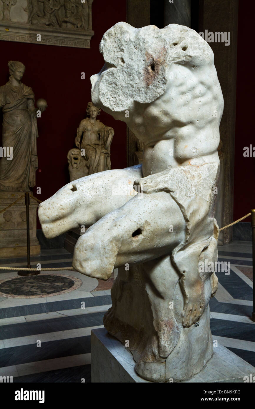 Das Belvedere Torso im Museo Pio-Clementine, Vatikanstadt. Ersten ...