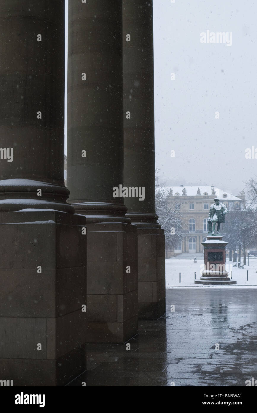 Stuttgart Winter Schlossplatz Snow Stockfotos und -bilder Kaufen - Alamy