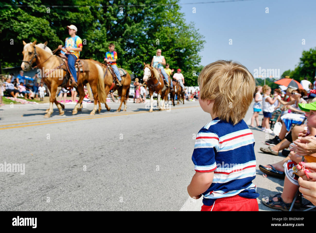 Junge Reiter auf dem Pferd in die älteste kontinuierliche Independence ...
