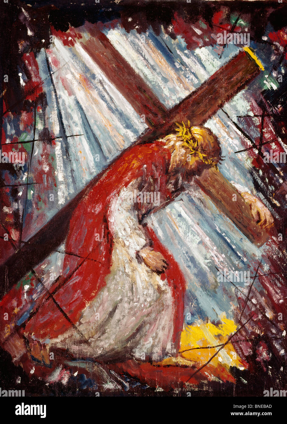 Jesus Christus Trägt Kreuz Stockfotos und -bilder Kaufen - Alamy