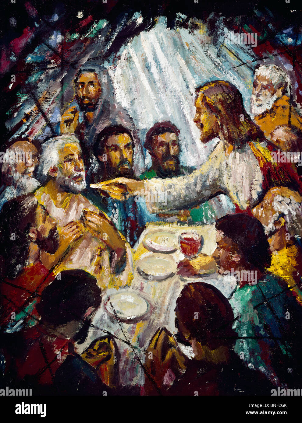 Illustration last supper jesus christ Stockfotos und -bilder Kaufen - Alamy