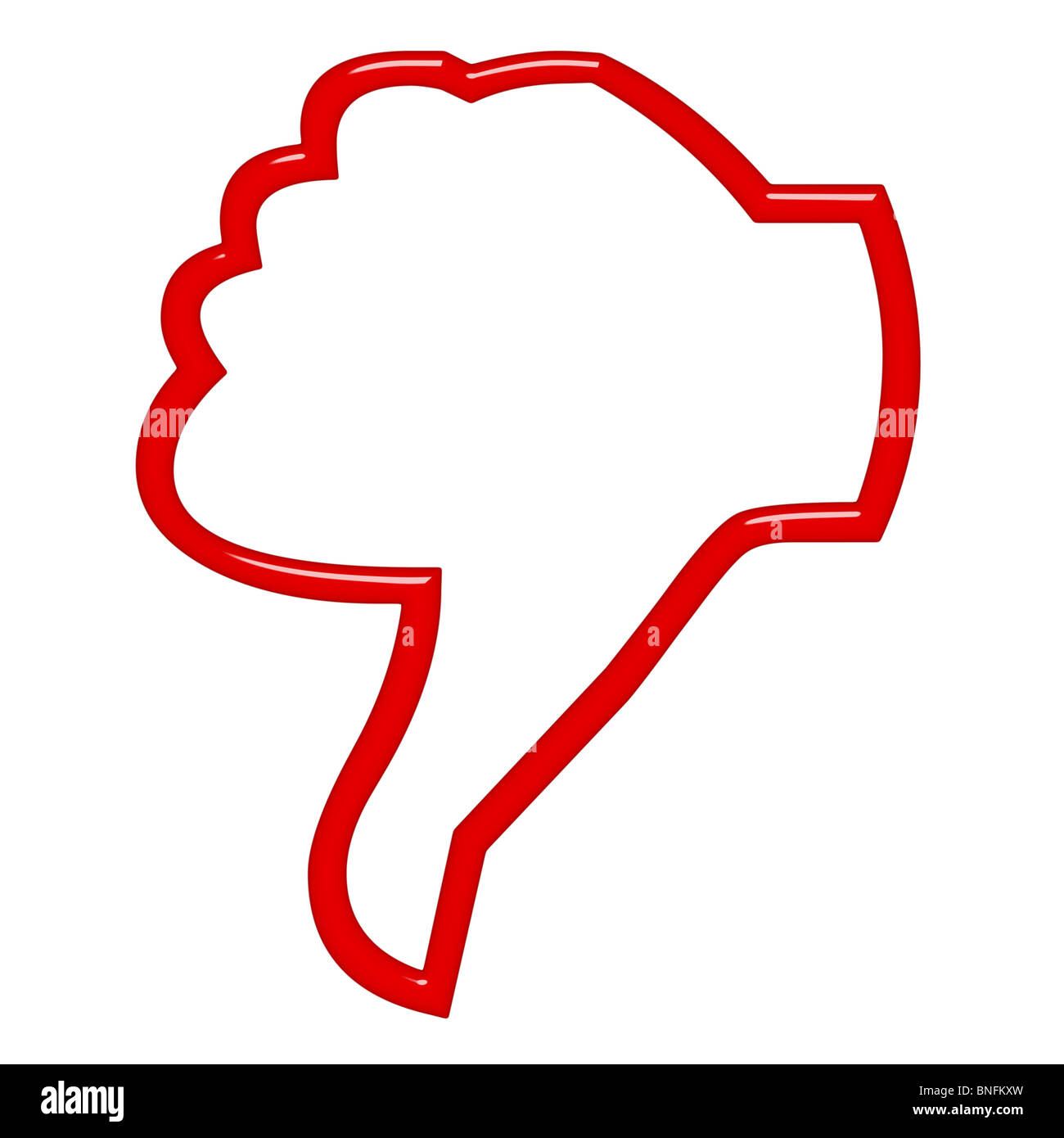 3D Daumen runter Stockfotografie - Alamy