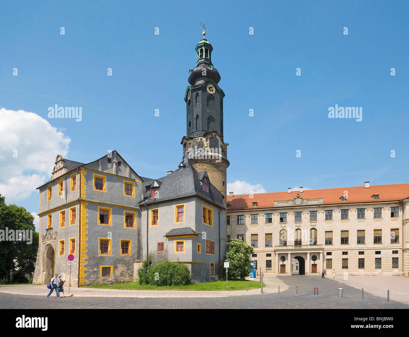 Deutschland Thüringen Weimarer Residenz Schloss Residenzschloss Stadt Burg Burg Burgturm ...