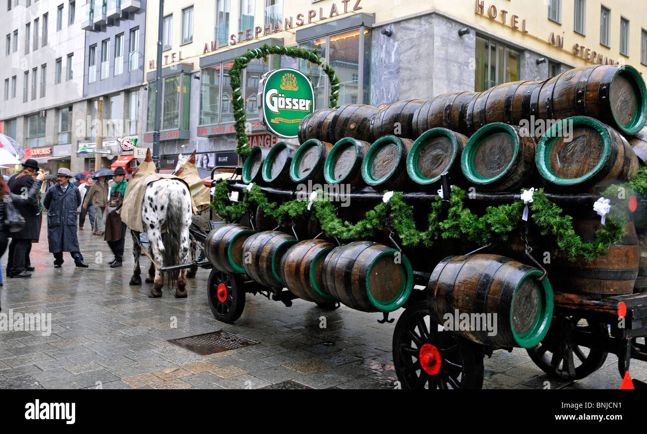 Werbung Aktion österreichische Bier Gösser, Wien Österreich ...