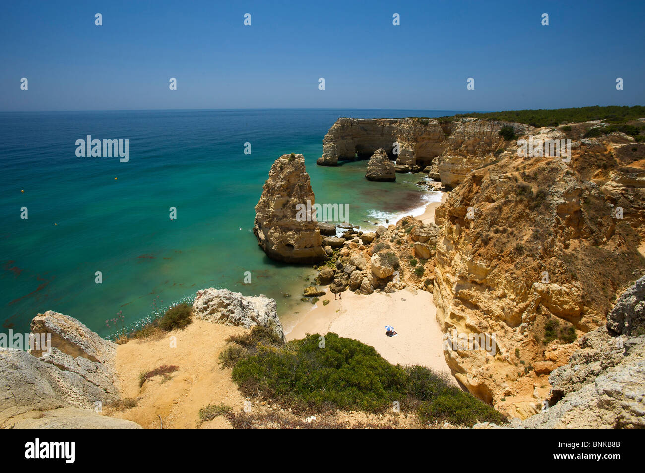 Algarve Portugal Praia da Marinha Strand Meer Sand Sandstrand Küste ...
